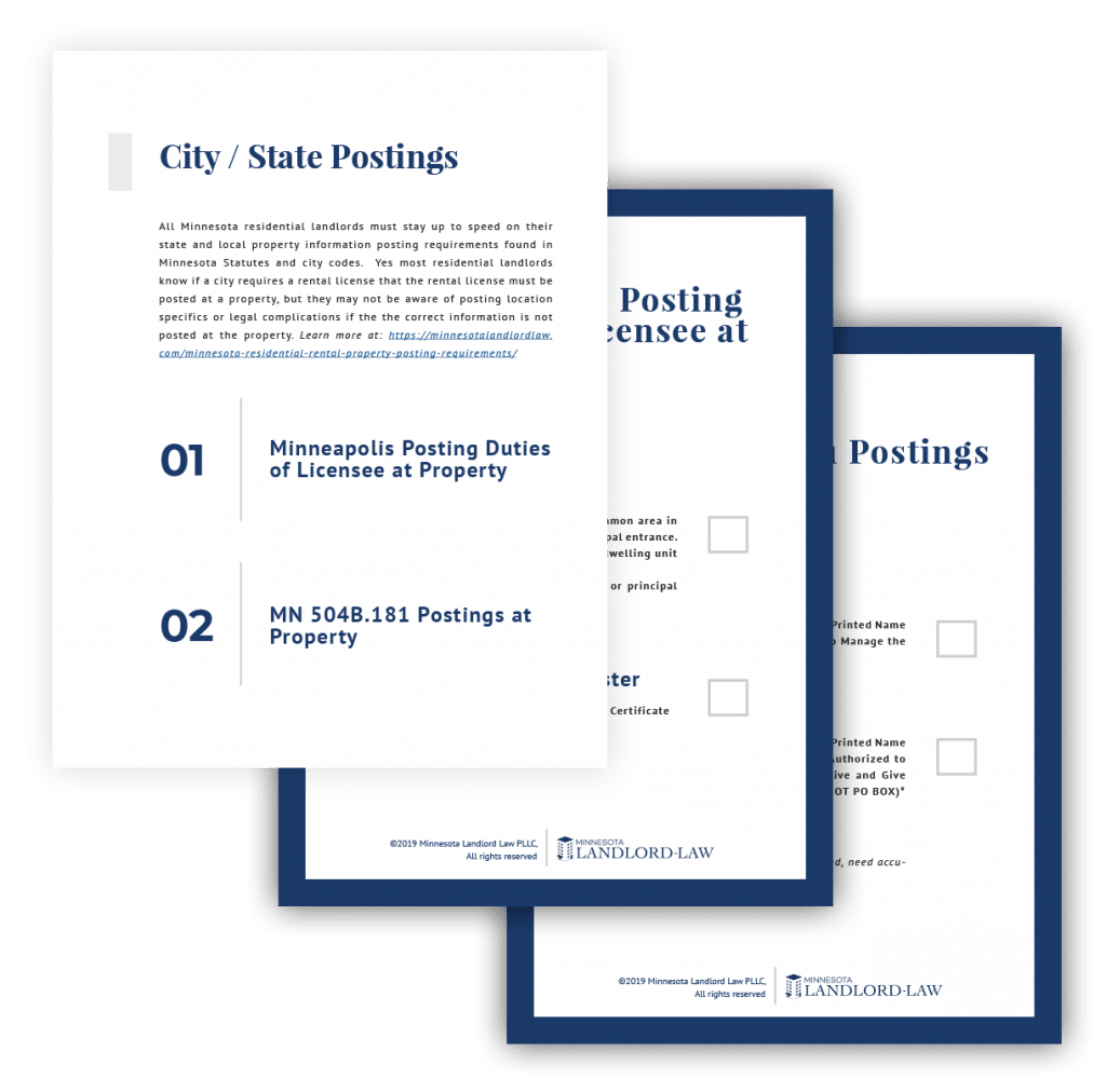 Minnesota Residential Rental Property Postings Checklist - Minnesota ...